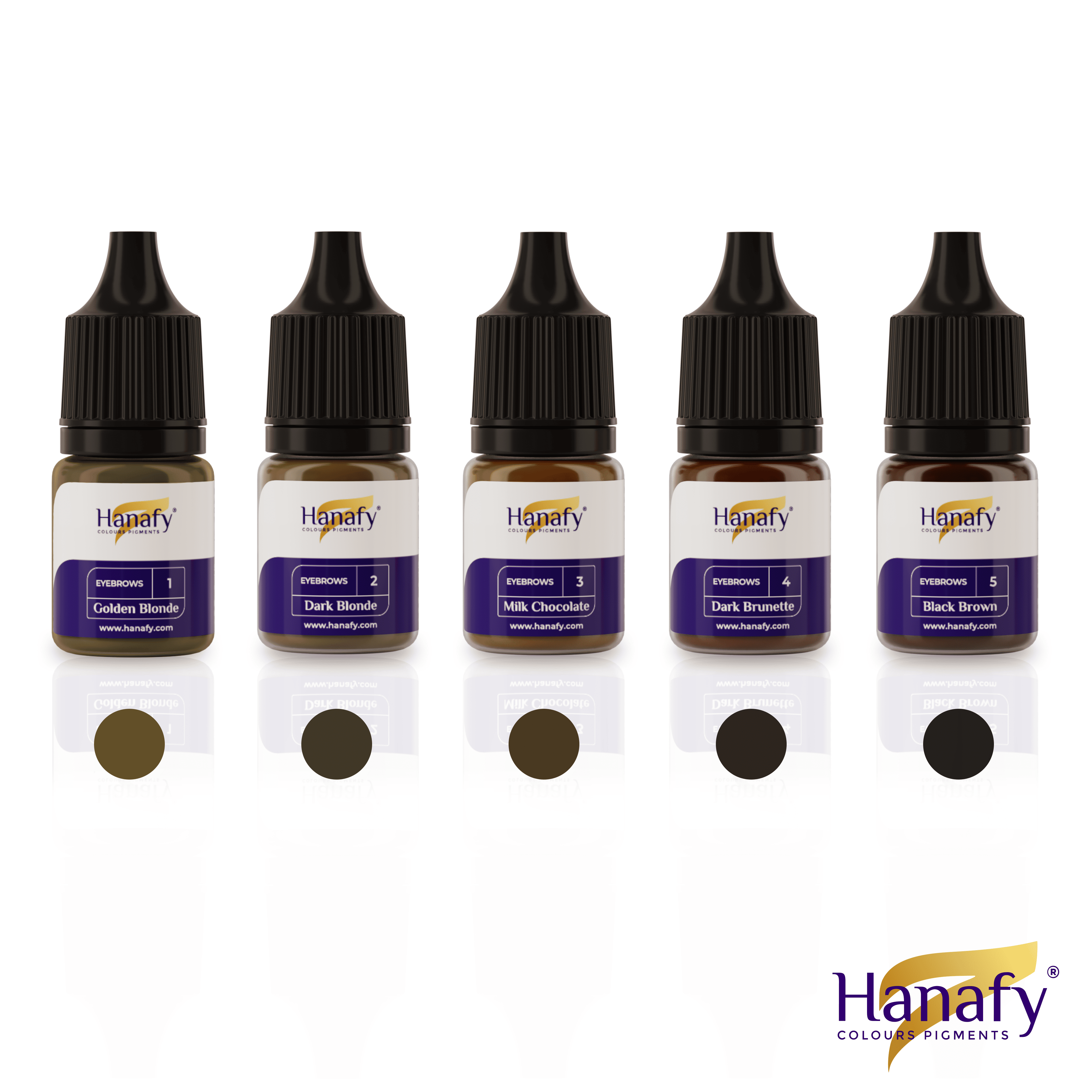 Brow Pigments | Hanafy - 5ml Mini Set – ID Liner Pro PMU